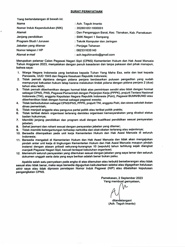 Pernyataan Teguh | PDF