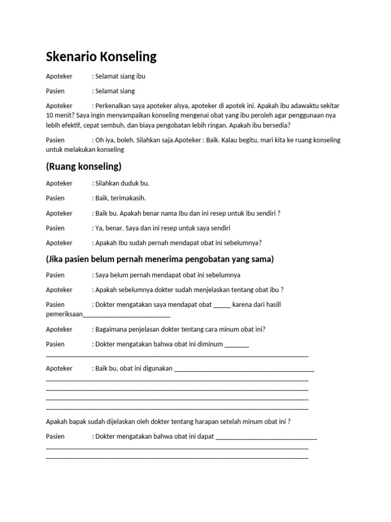 Skenario Konseling | PDF
