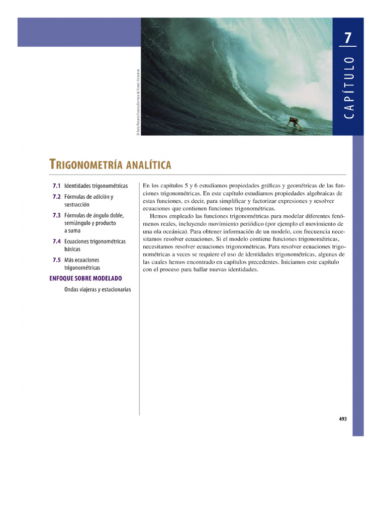 Capítulo 7 Trigonometría Analítica | PDF