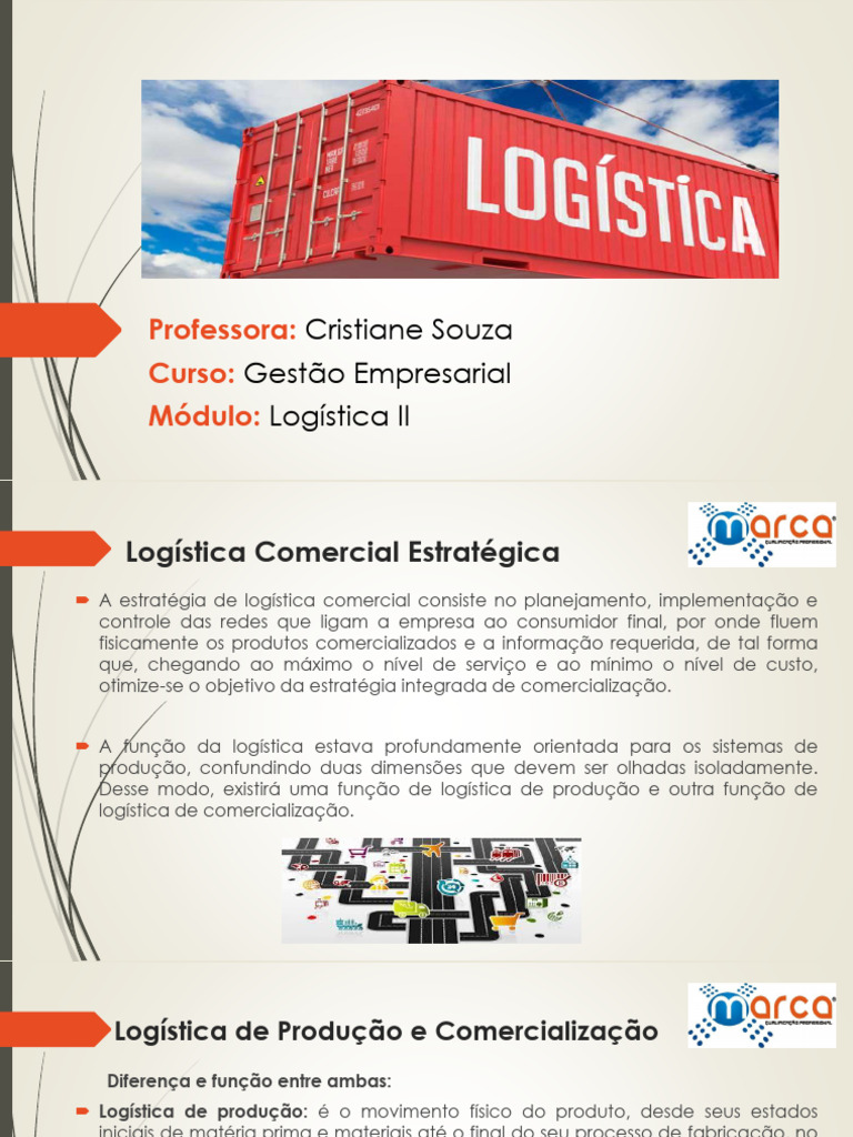 Slide de Logística IIIH | PDF | Logística | Cadeia de suprimentos