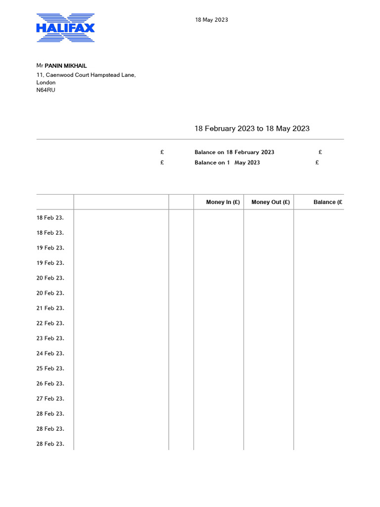 Halifax Statement | PDF | Payments | Banks