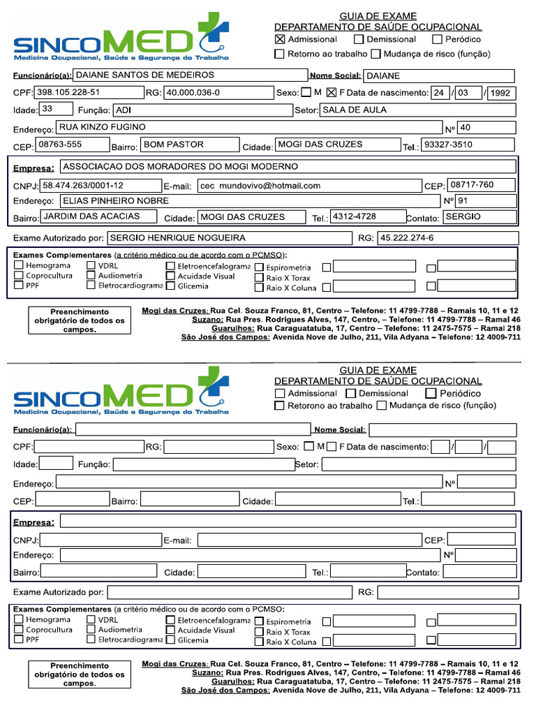 Guia-de-Exame DAIANE | PDF