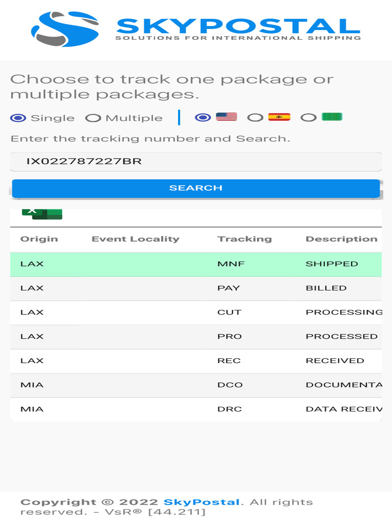 Tracking Skypostal | PDF