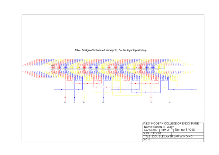 Double Layer Lap Winding Design | PDF