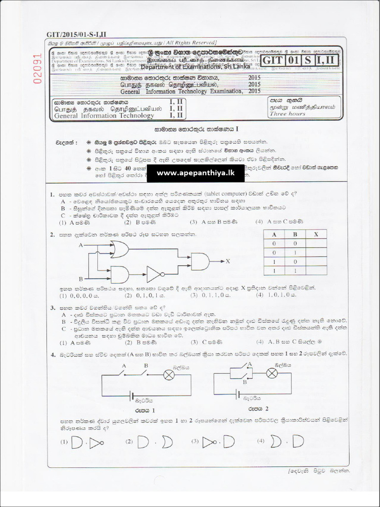 2015-al-git-past-paper-sinhala-medium | PDF