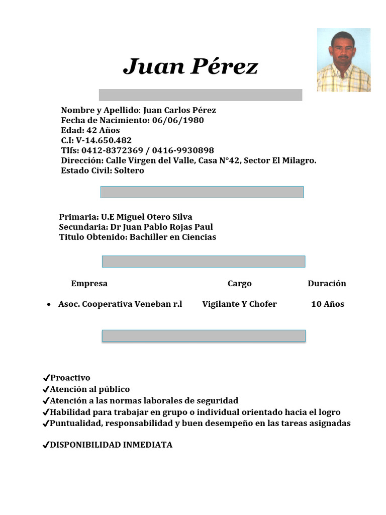 Curriculum JUAN | PDF