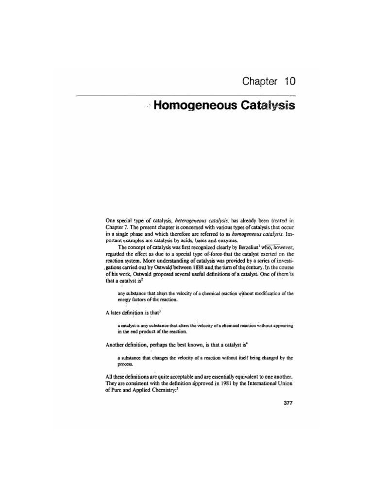 Homogeneous Catalysis 3 | PDF