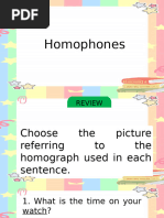 100 Examples of Homograph | PDF