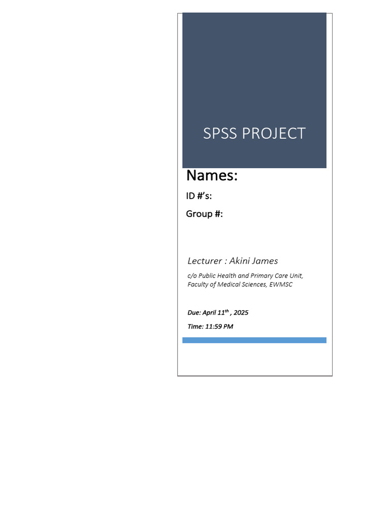 SPSS Project on Eye Pressure Analysis | PDF | Student's T Test ...