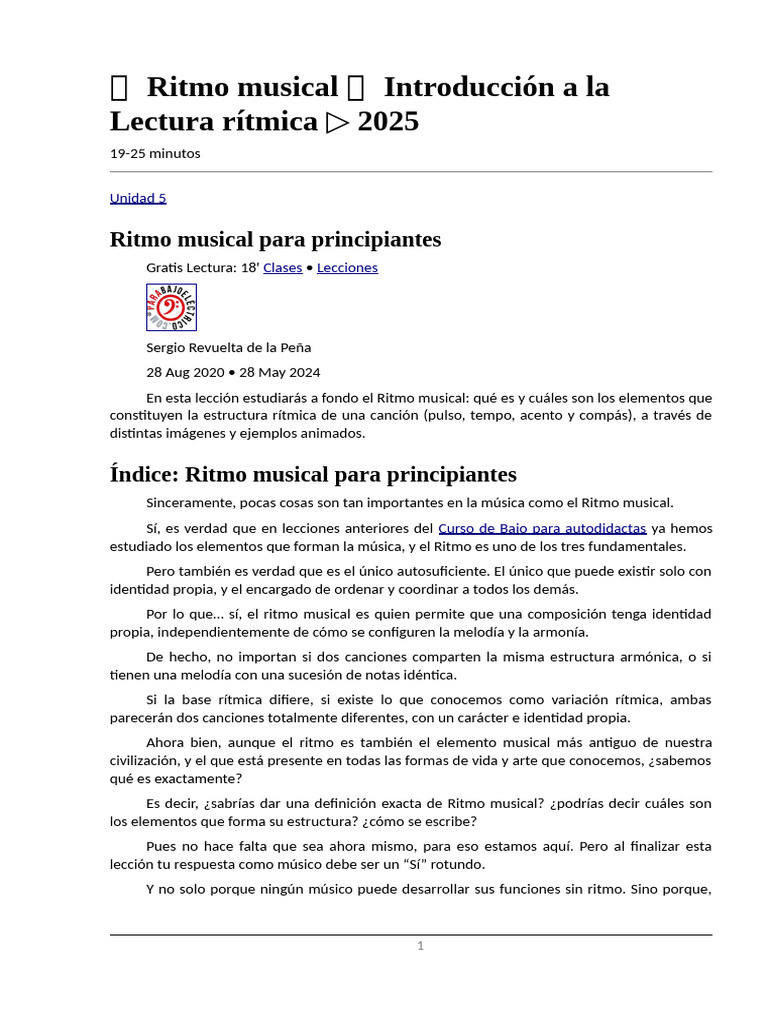 Ritmica más comleto | PDF | Ritmo | Tempo