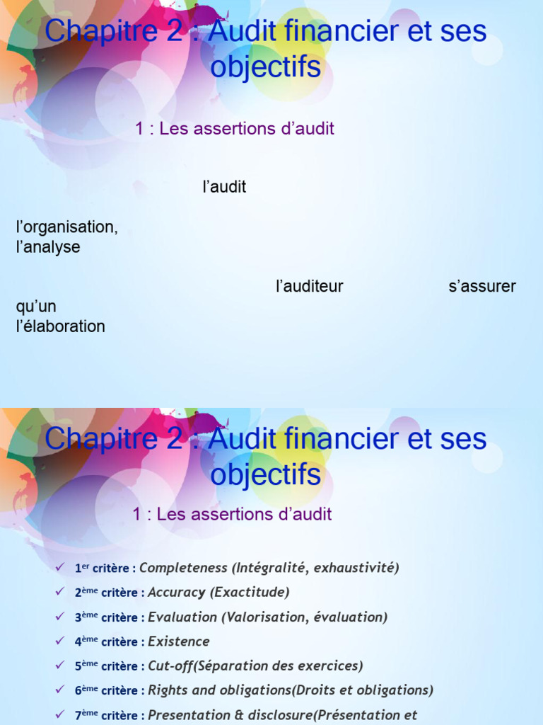 Module Audit CH 2 | PDF | Audit financier | Audit