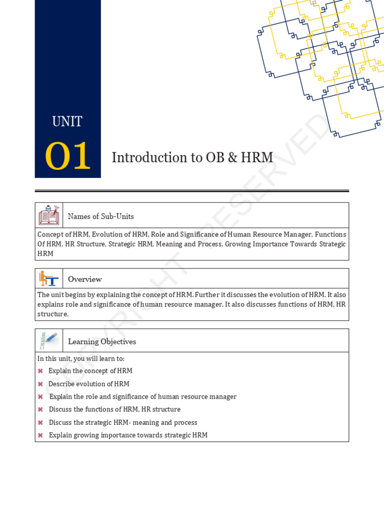 BBA Organisation Behavior and HRM 01 | PDF | Human Resource Management ...