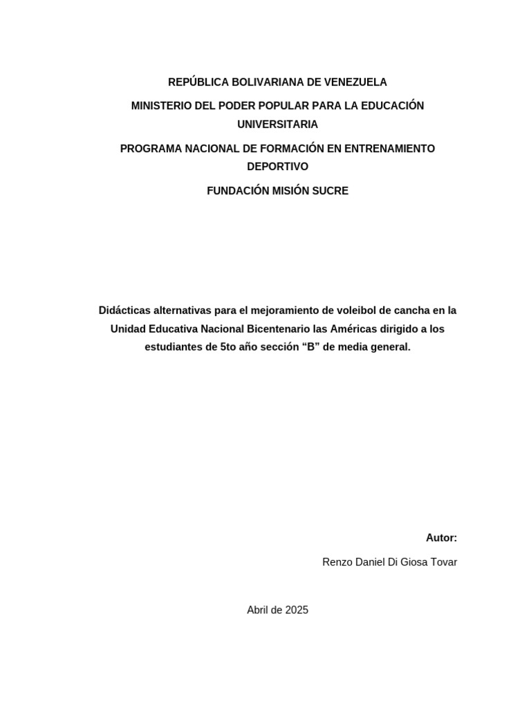Proyecto de Grado Renzo Daniel | PDF