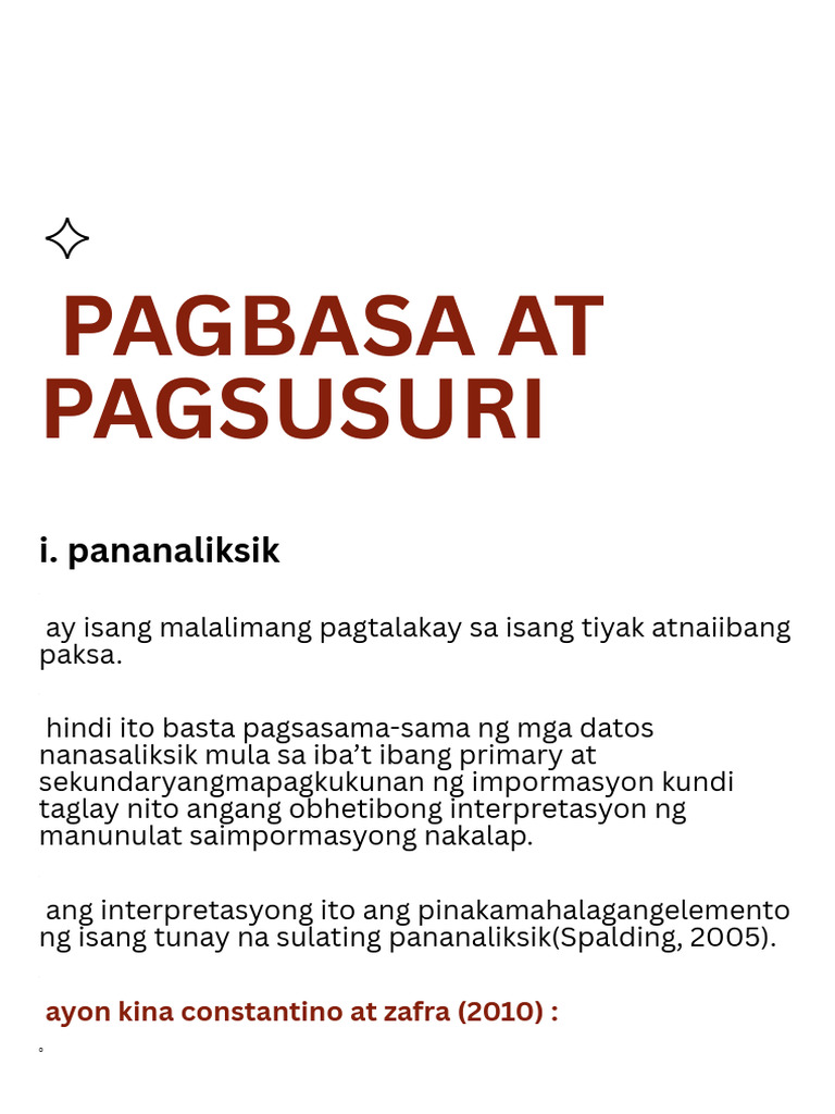 Pagbasa at Pagsusuri | PDF