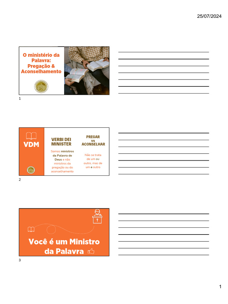 Aula 1 - VDM MinisterioPalavra | PDF | João Calvino | Deus