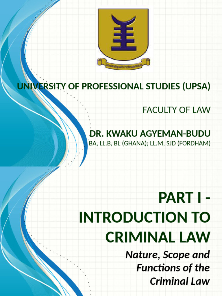 1 - Intro To Criminal Law | PDF | Crimes | Crime & Violence