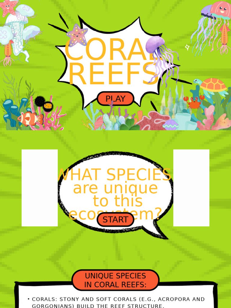 Science Coral Reefs Presentation | PDF | Natural Environment | Aquatic ...