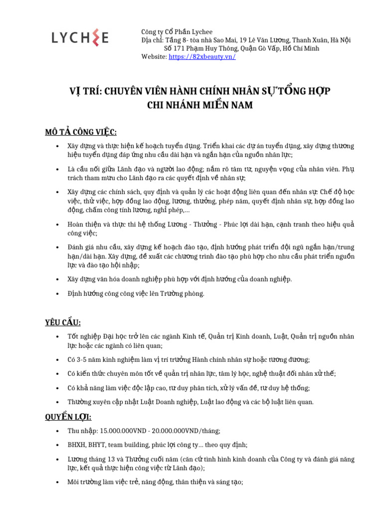 Lychee - HCNS T NG H P | PDF