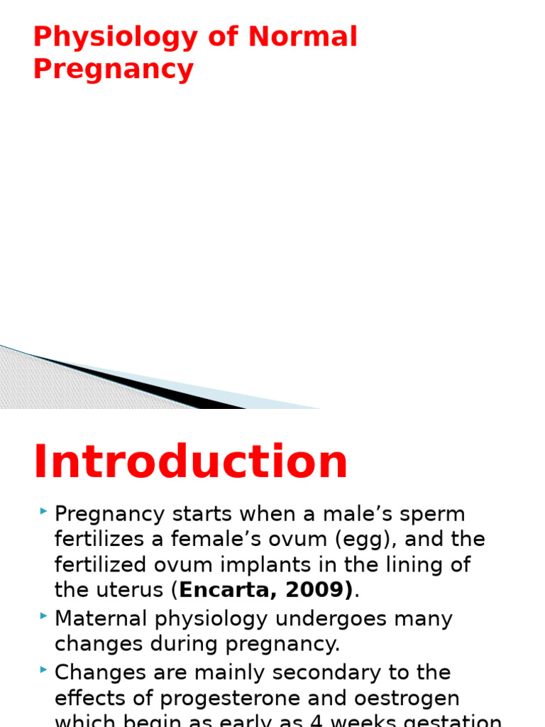 Physiology of Normal Pregnancy-Fp | PDF | Uterus | Respiratory System