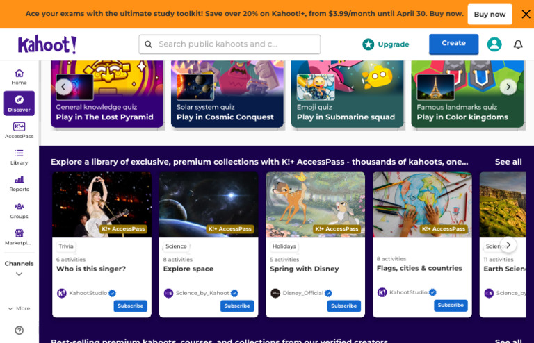 Discover - Kahoot! | PDF