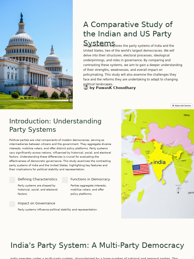 India vs. US Party Systems Analysis | PDF | Political Parties ...