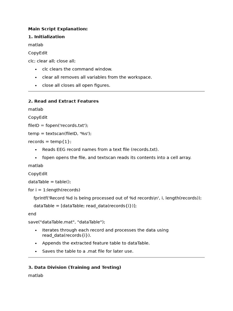 Main Script Explanation: 1. Initialization | PDF