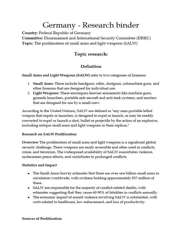 Germany - Research Binder (A MUN Conference Research Binder) | PDF ...