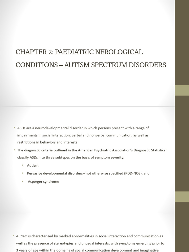L4 C2 Autism Spectrum Disorders | PDF | Autism | Balance (Ability)