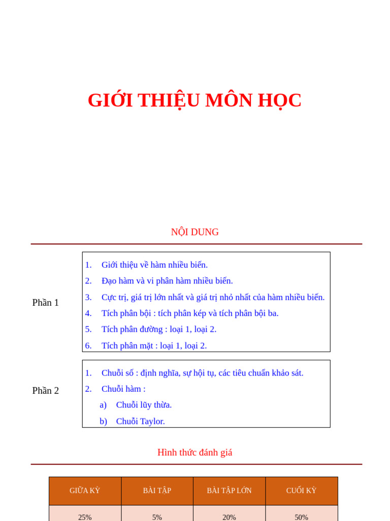 Hàm Nhiều Biến Hk212 | PDF