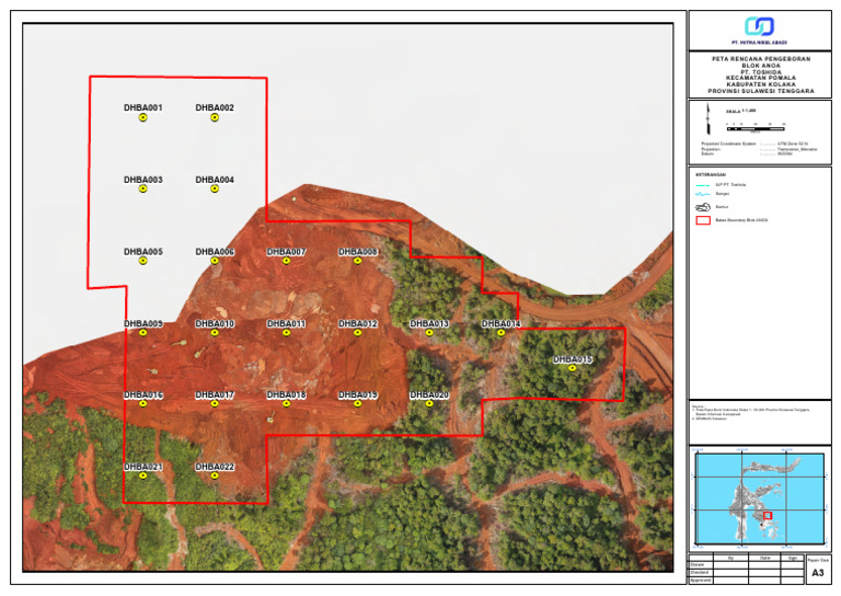 Peta Rencana Titik Bor Spasi 50 Blok Anoa - Rev1 | PDF | Cartography ...