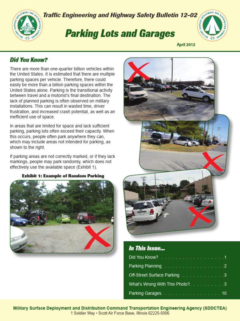 Parking Planning and Safety Guidelines | PDF | Parking | Traffic