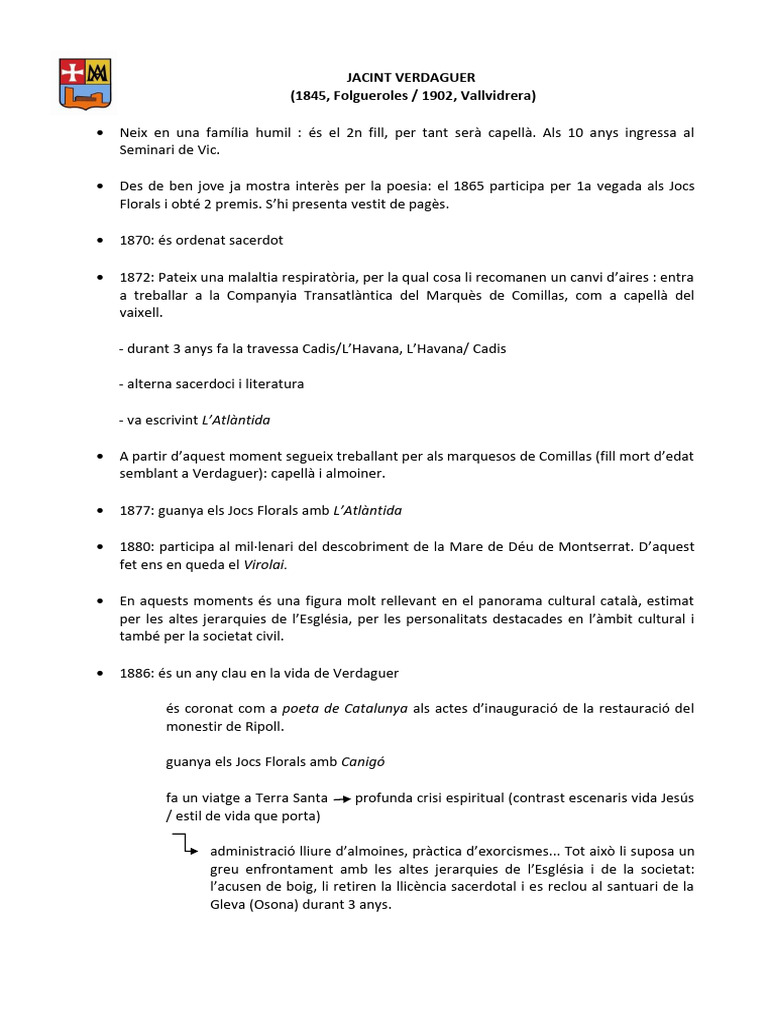 Apunts Verdaguer1 | PDF