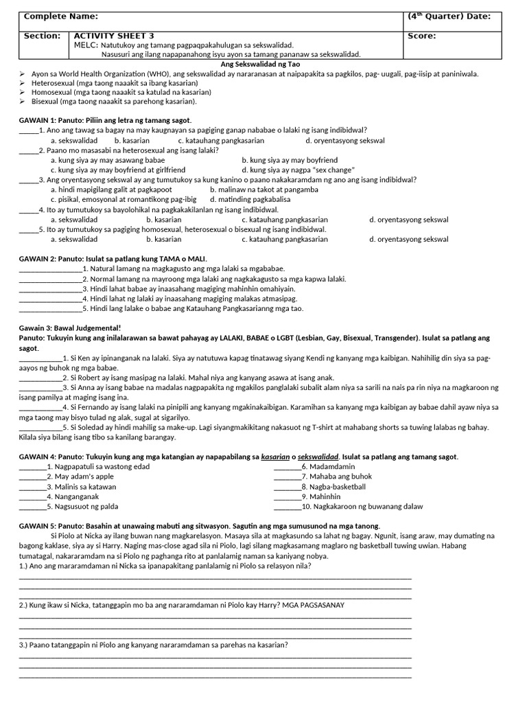 Q4_MELC3_ACTIVITY-SHEET-3 | PDF