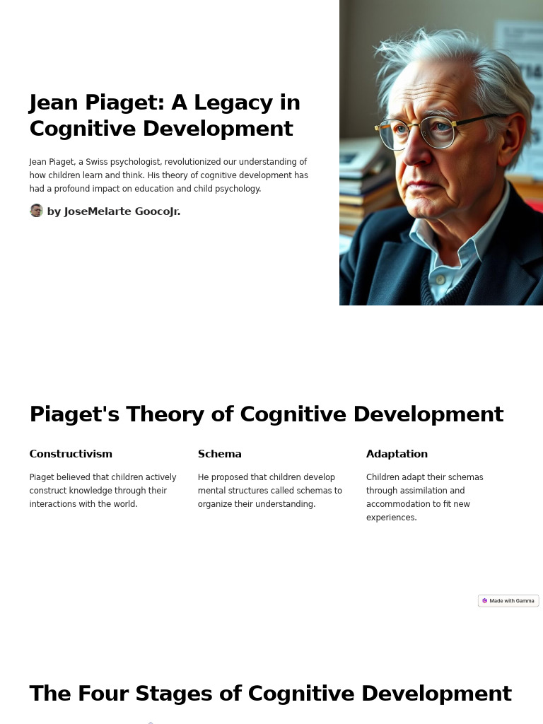 Jean-Piaget-A-Legacy-in-Cognitive-Development | PDF | Epistemology ...