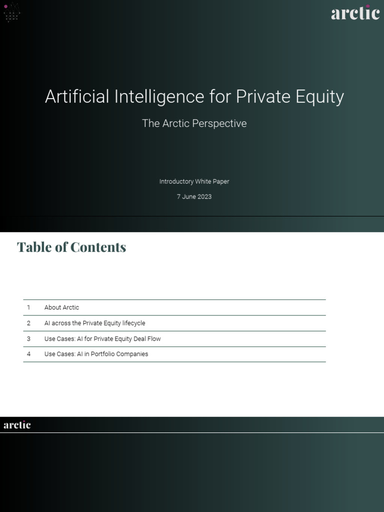Arctic AI - AI For Private Equity | PDF | Artificial Intelligence | Intelligence (AI) & Semantics