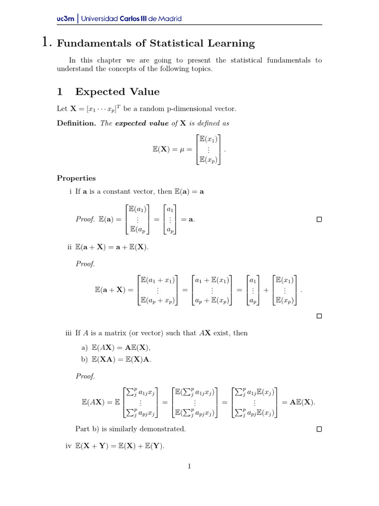 Aprendizaje Estadistico Final | PDF | Normal Distribution | Eigenvalues And Eigenvectors