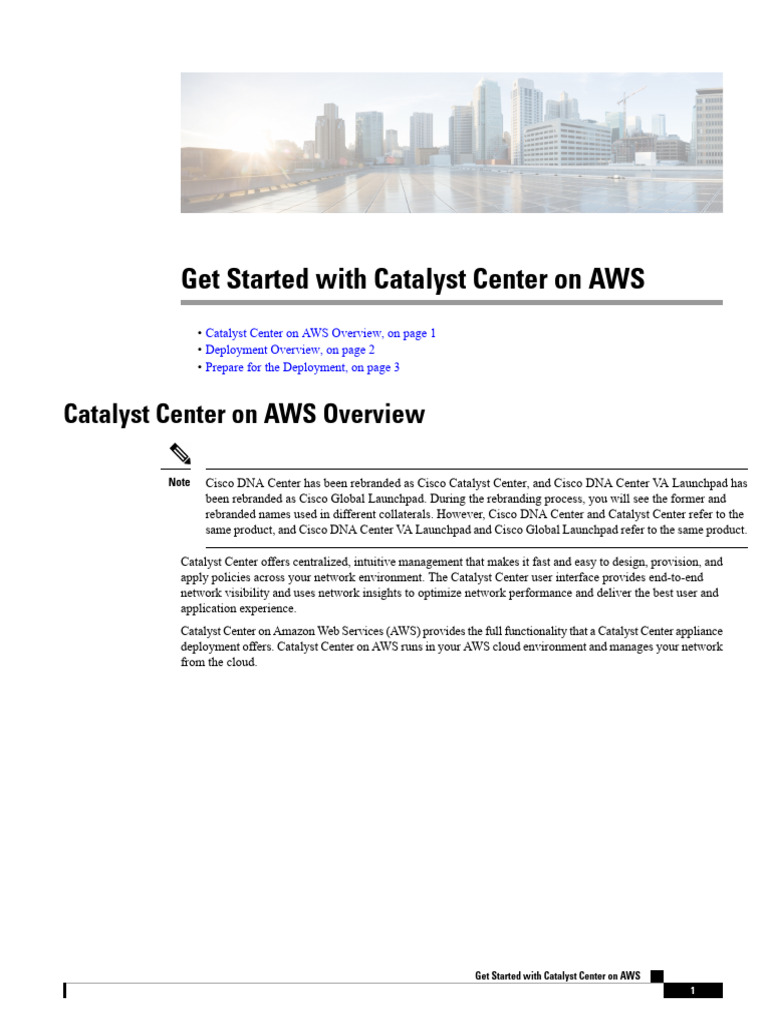 Catalyst Center AWS Deployment Overview | PDF | Cloud Computing ...