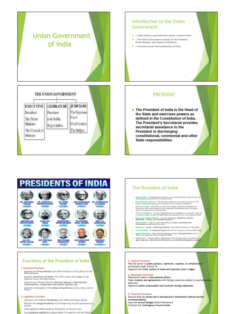 Union Government Presentation Compressed | PDF | Government Of India ...