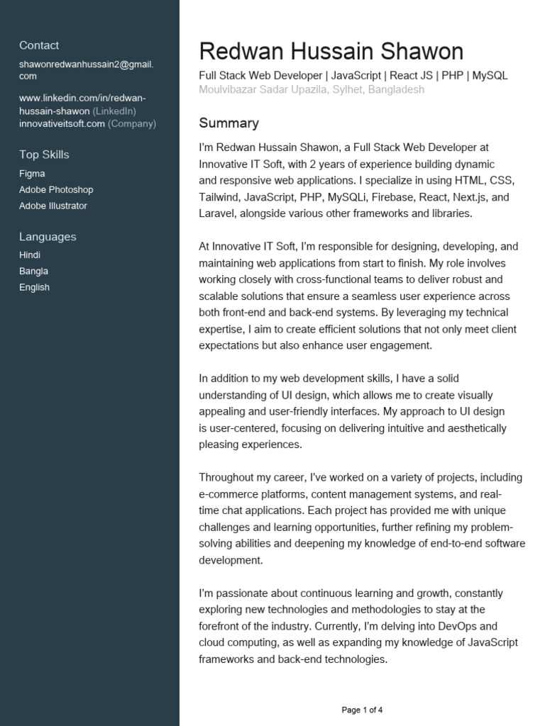 Profile | PDF | Web Development | Computer Science