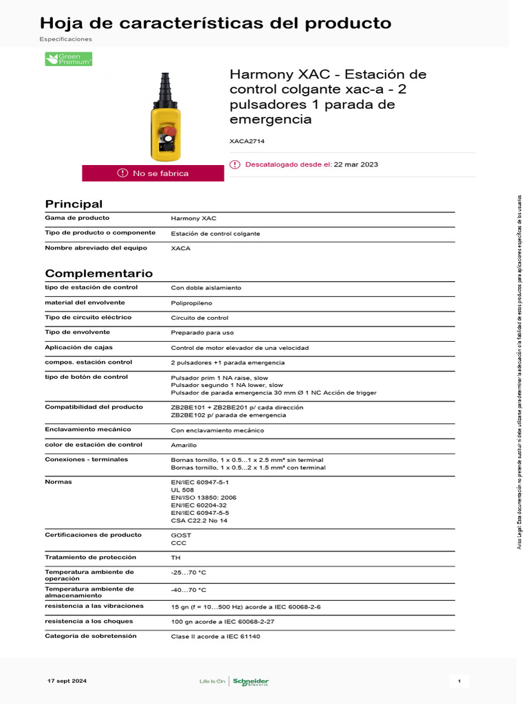 Schneider Electric_Harmony-XAC_XACA2714 (3) | PDF | Ingenieria Eléctrica | Electricidad