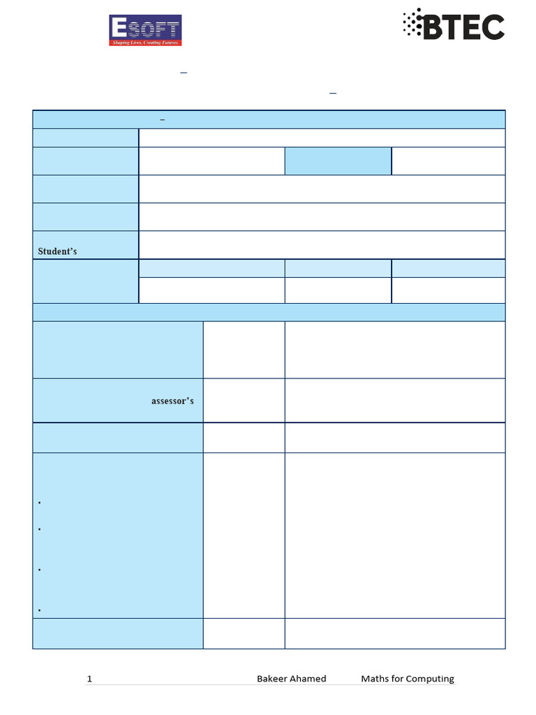 Internal Verification for Maths in Computing | PDF | Probability Distribution | Standard Deviation
