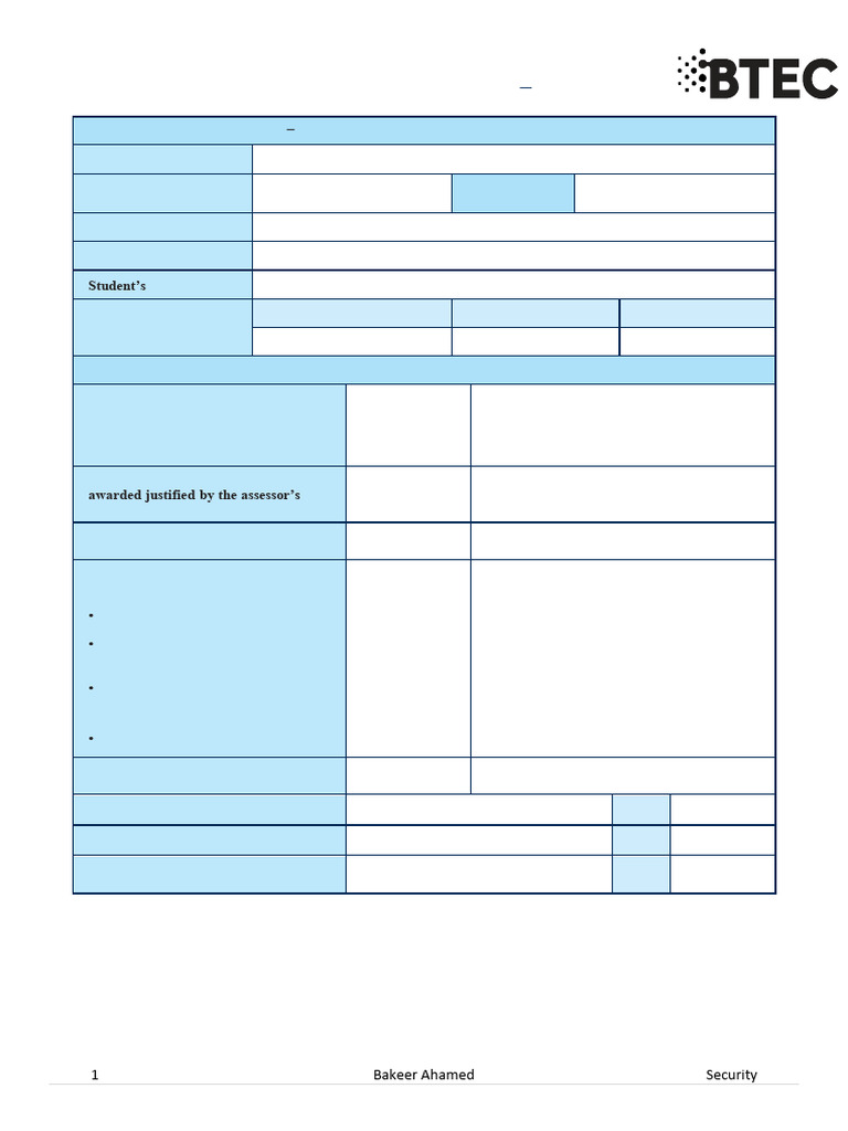 Internal Verification for BTEC Security Unit | PDF | Security | Computer Security
