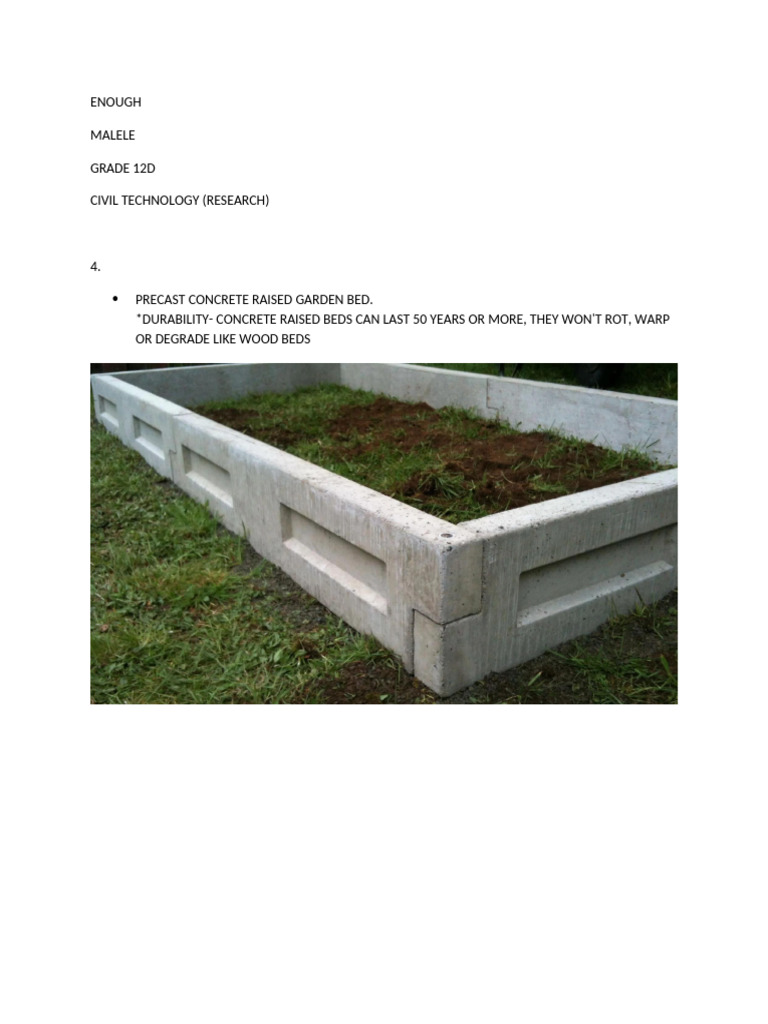 Pre Cast Concrete Bed Done | PDF