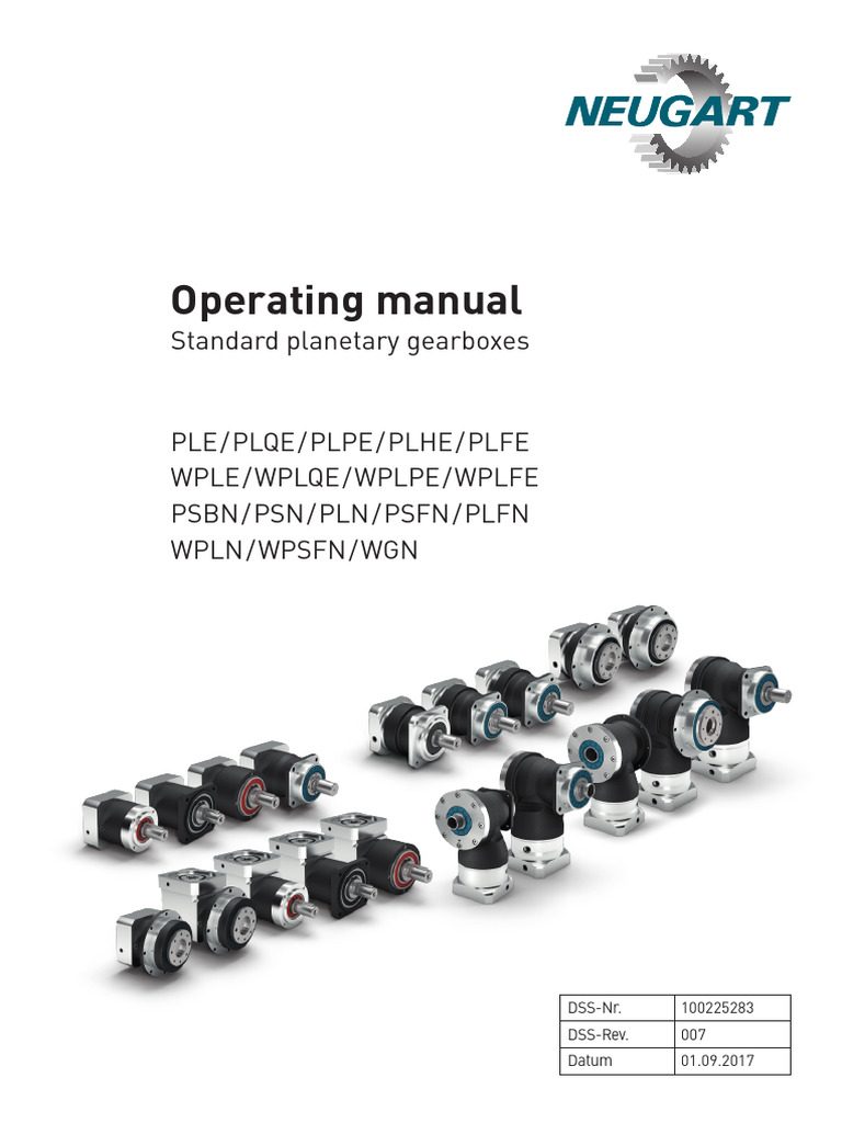 NEUGART Instruction - Manual - EN | PDF | Safety | Manual Transmission