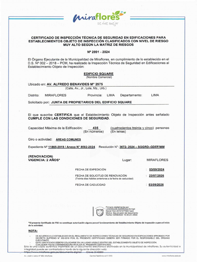 Certificado Itse 2024 | PDF
