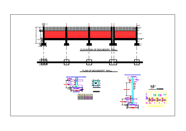 BOUNDARY WALL & DRAIN-Layout4-1 | PDF | Structural Engineering | Civil Engineering