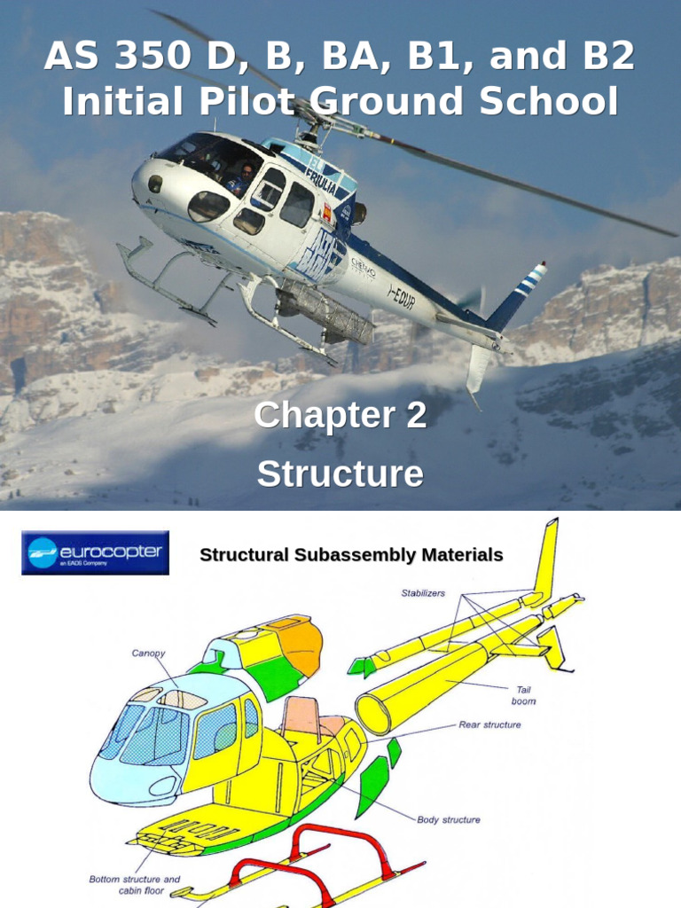 AS350 B2 Cabin Structure Overview | PDF | Empennage | Helicopter Rotor