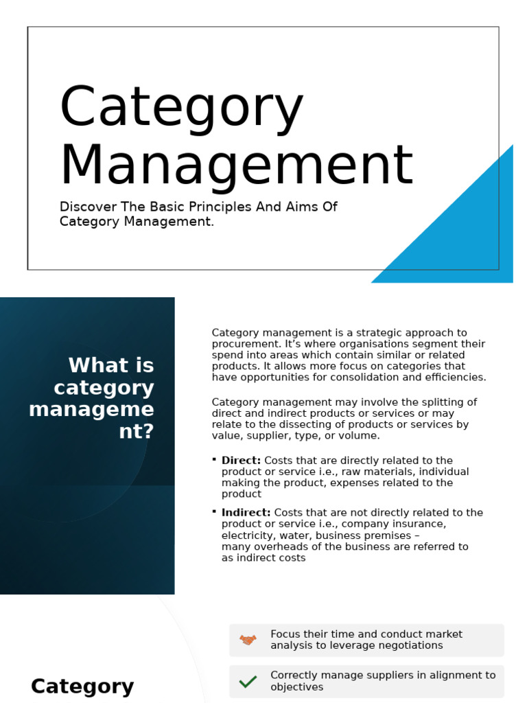 Principles of Category Management in Procurement | PDF | Supply Chain ...