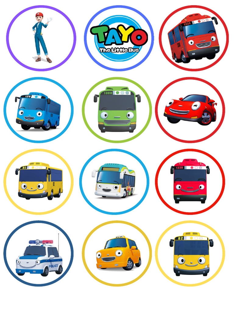 Topper para Cumpleaños Tayo 2 | PDF