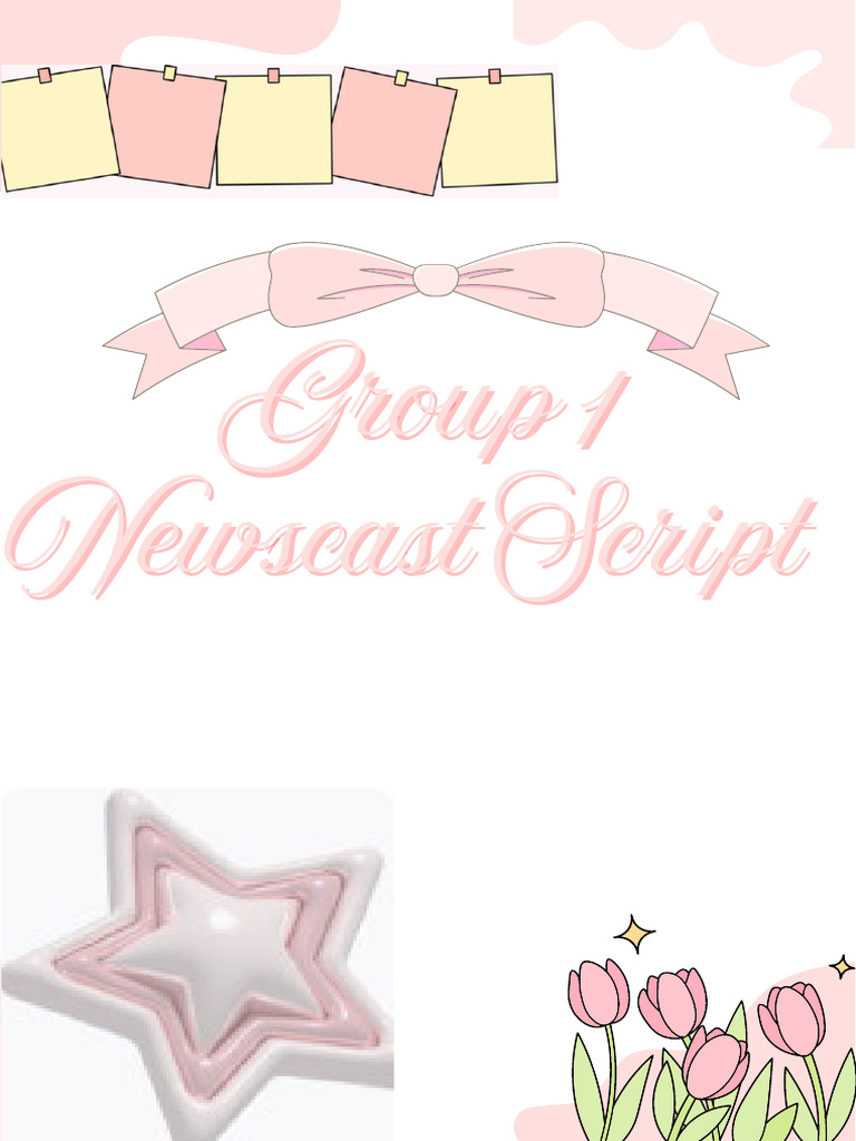 Group 1 Newscast Script PDF | PDF